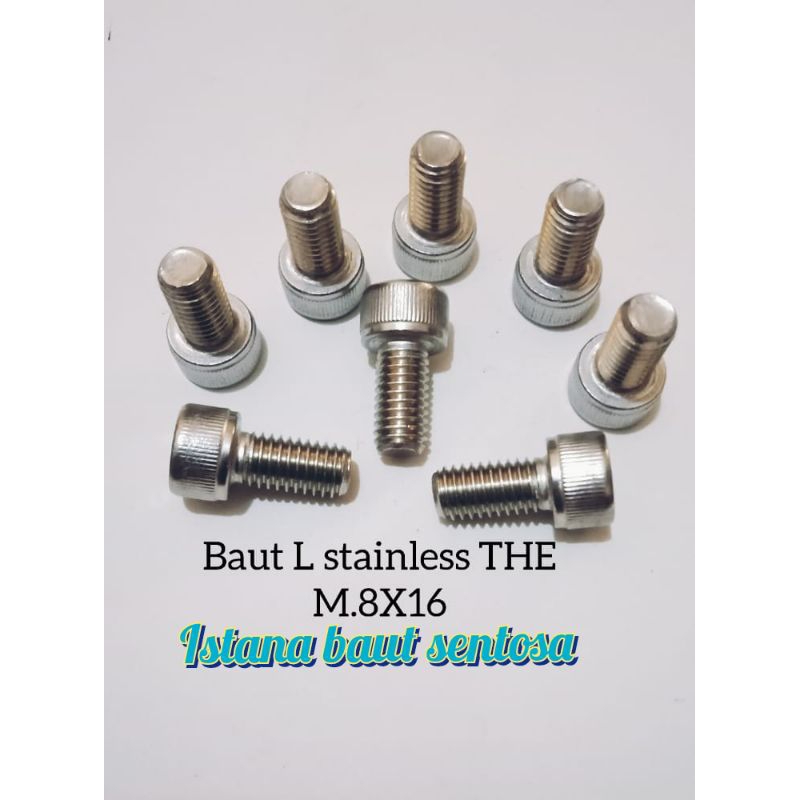 Jual Baut L stainless THE M.8x16 | Shopee Indonesia