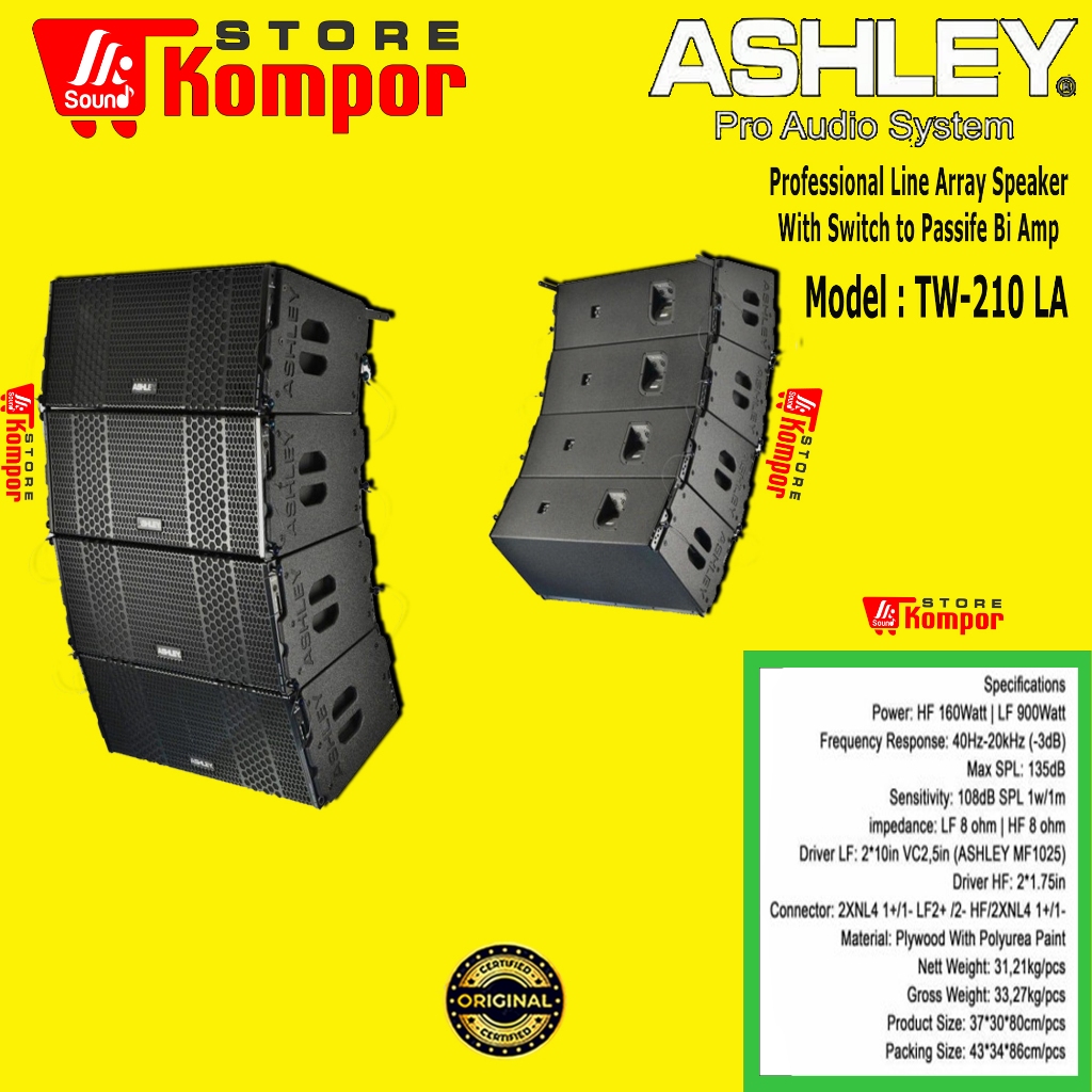 Jual SPEAKER LINE ARRAY ASHLEY TW210LA TW-210 LA 2X10 INCH TW 210LA ...