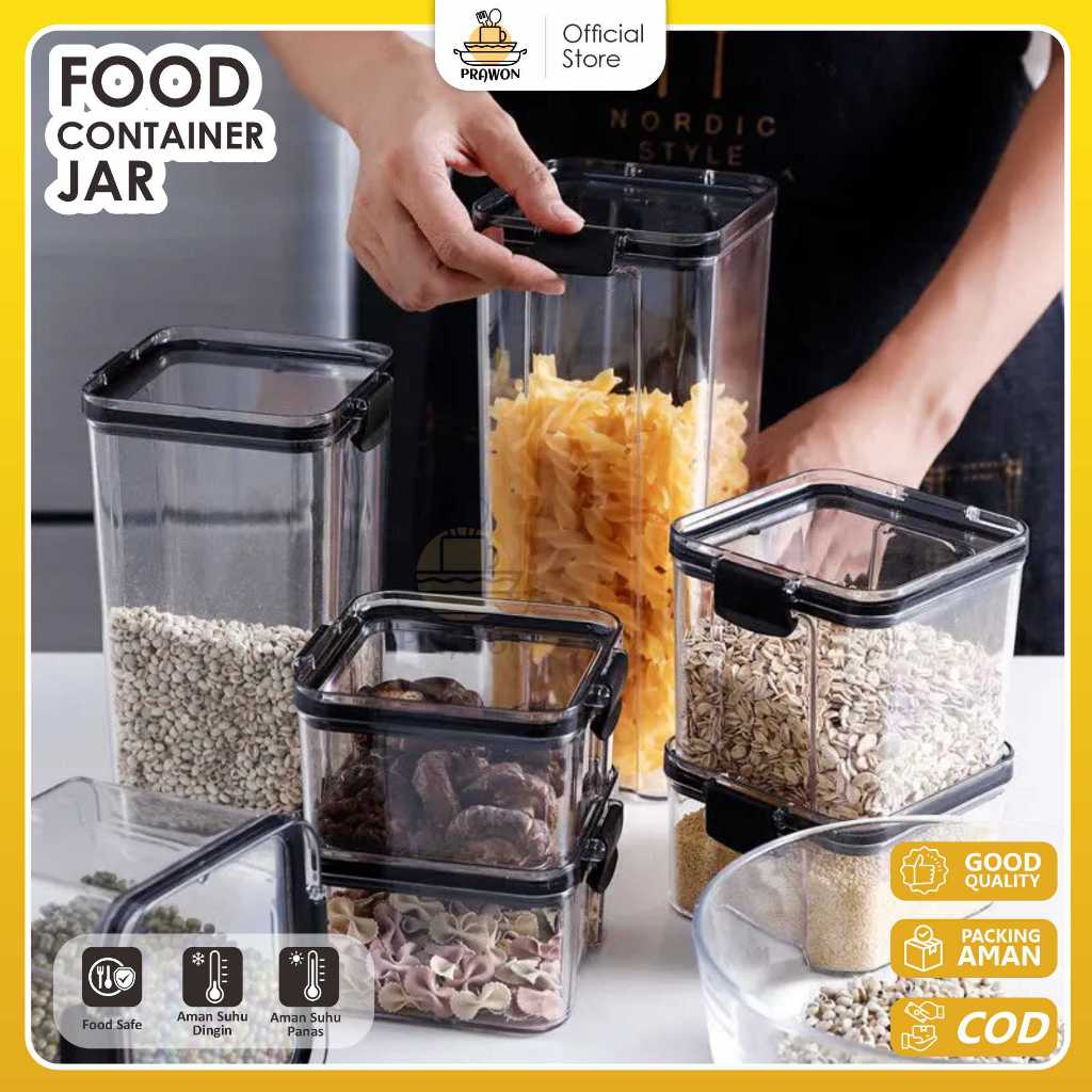 Jual Food Container Jar Aesthetic Kotak Kedap Udara Toples Penyimpanan ...