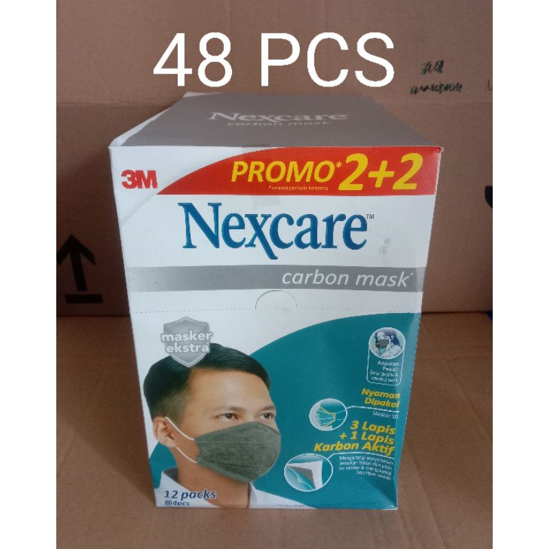 Jual Masker Nexcare Carbon Earloop Hijab Headloop Rejuvenate Box isi 60 ...