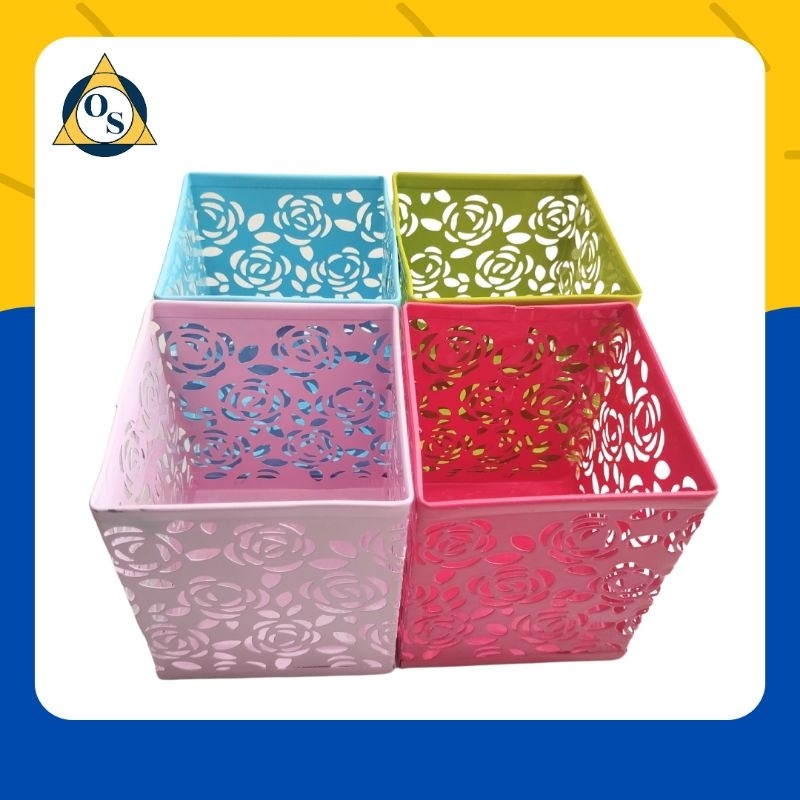 Jual PEN STAND/TEMPAT ALAT TULIS BESI BULAT DAN KOTAK WARNA DAN HITAM ...