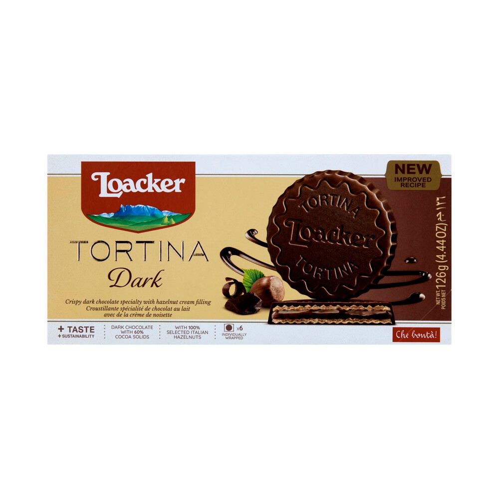 Jual Loacker Gran Pasticceria Tortina Biscuit Dark Chocolate | 126g ...