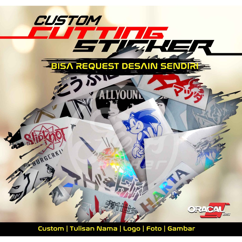 Jual Stiker Cutting Custom Bisa Request Desain Suka-suka | Stiker ...