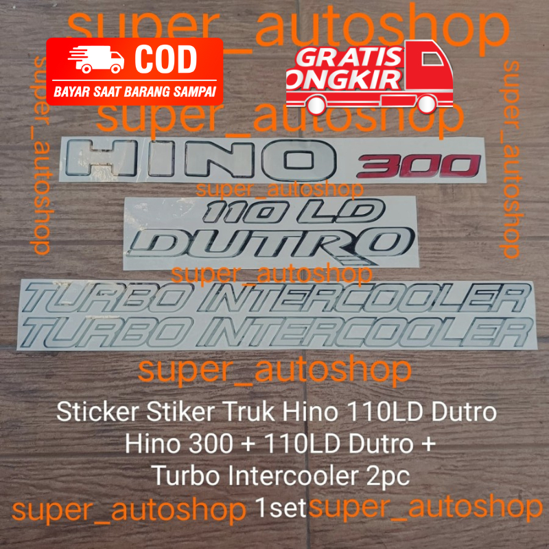Jual Sticker Stiker Truk Hino 300 110LD 110 LD Dutro Turbo Intercooler ...
