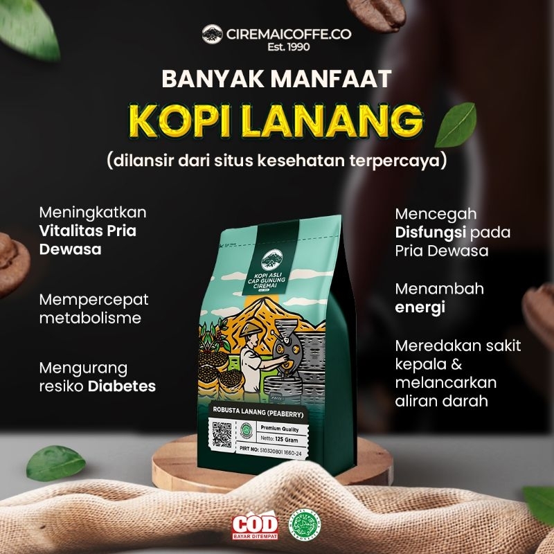 Jual Kopi Robusta Lanang Cap Gunung Ciremai | Shopee Indonesia