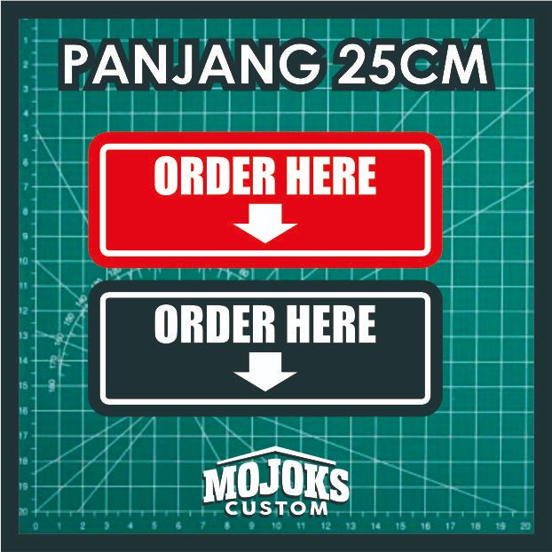 Jual stiker display order here toko restaurant | Shopee Indonesia