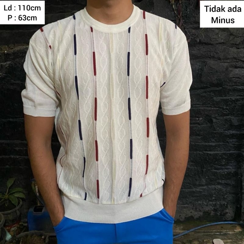 Jual SWEATER RAJUT KNITWEAR LENGAN PENDEK PRIA | Shopee Indonesia