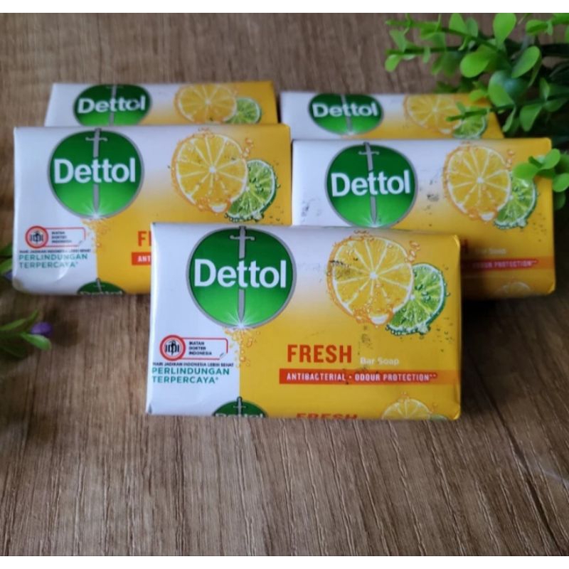 Jual sabun dettol batang kecil varian fresh kuning segar wangi 60gr ...