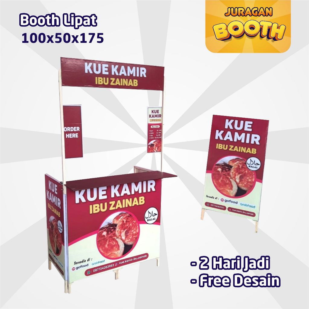 Jual Booth Portable 100x50X175 Jumbo / Gerobak Lipat / Meja Jualan ...