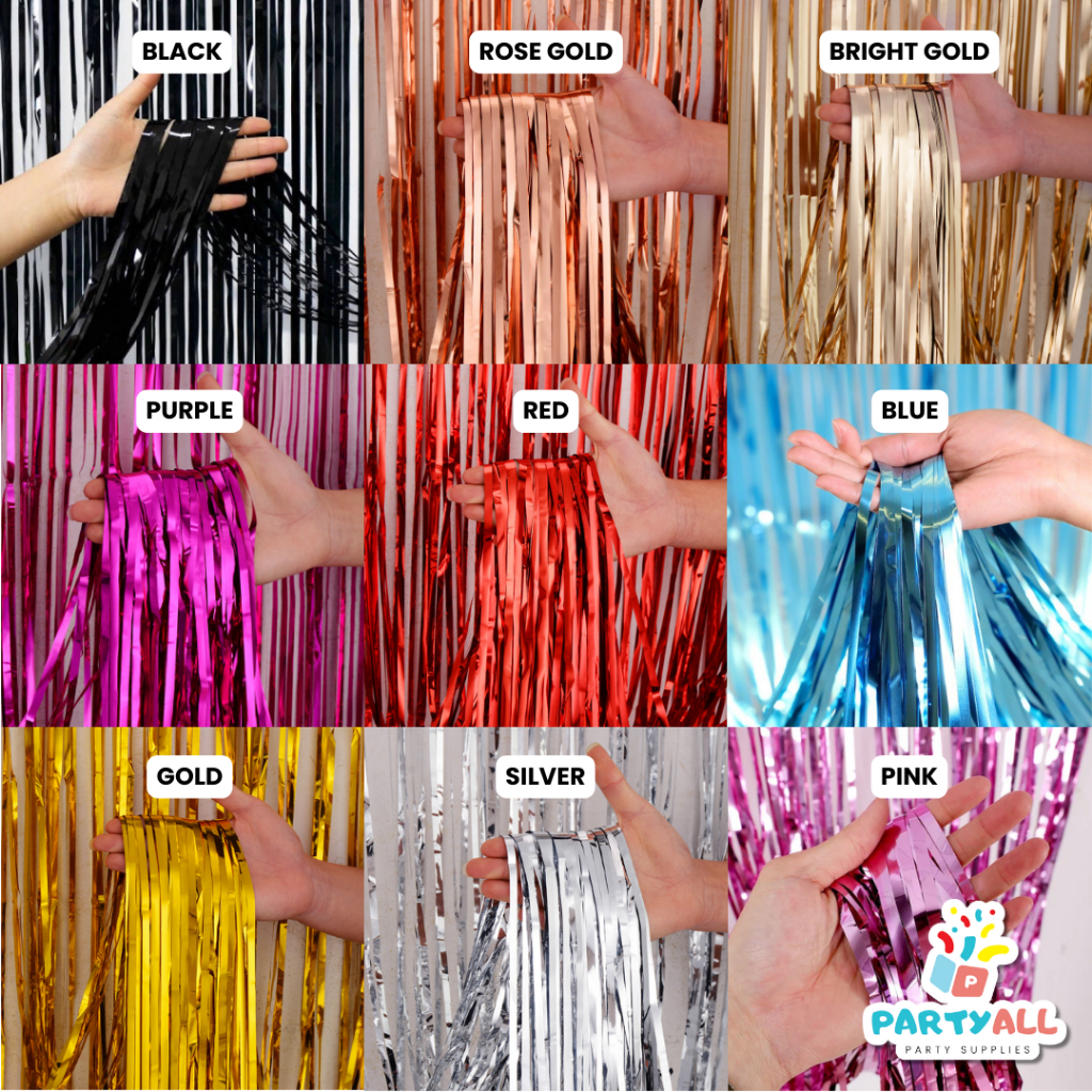 Jual Tirai Rumbai Foil Ulang Tahun / Tirai Rumbai / Backdrop Rumbai ...