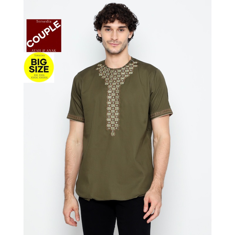 Jual ZAYN OLIVE BAJU KOKO ALACHWAN (Tersedia koko jumbo dan couple ayah ...