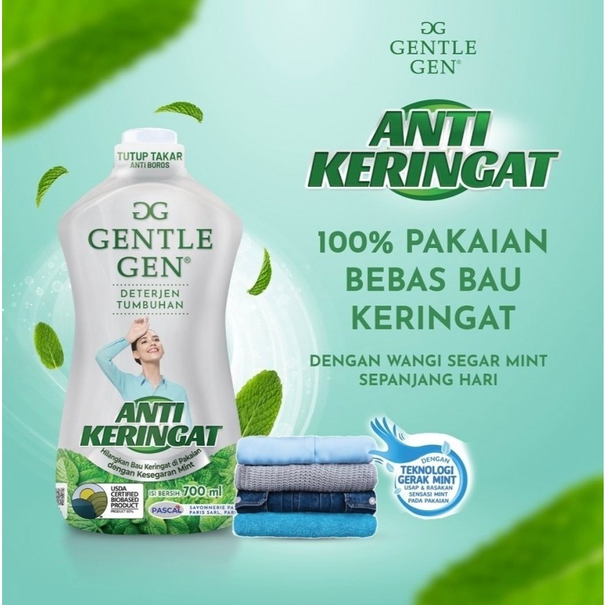 Jual Gentle Gen Liquid Detergent Anti Keringat 700ML | Shopee Indonesia