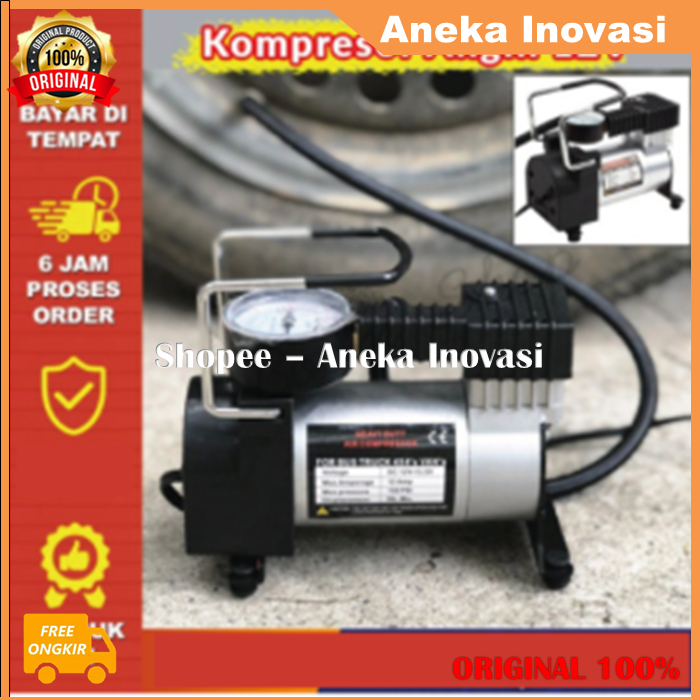 Jual Kompresor Angin Mini Elektrik Portable DC 12V 100Psi 100% ORIGINAL ...