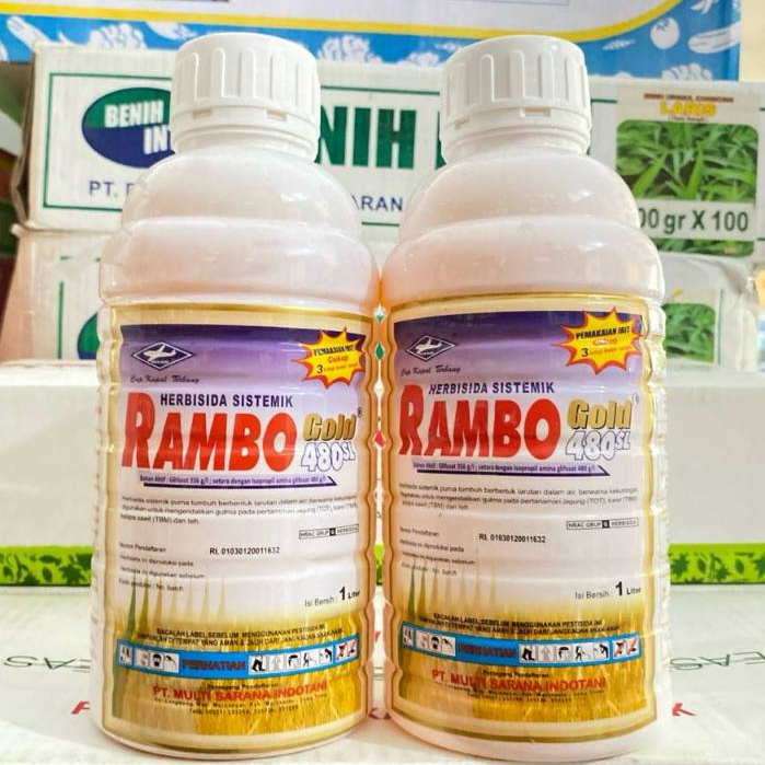 Jual Rambo Gold 480SL 1liter Herbisida Sistemik Obat Pembasmi Rumput ...