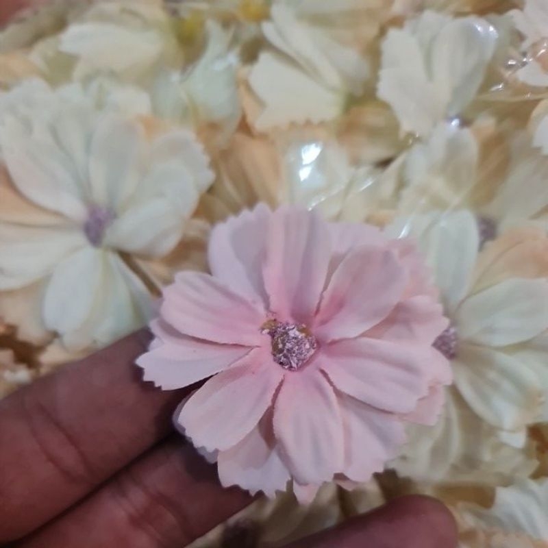 Jual KS30 Daisy 4cm kelopak bunga kepala satuan head flower mawar rose ...