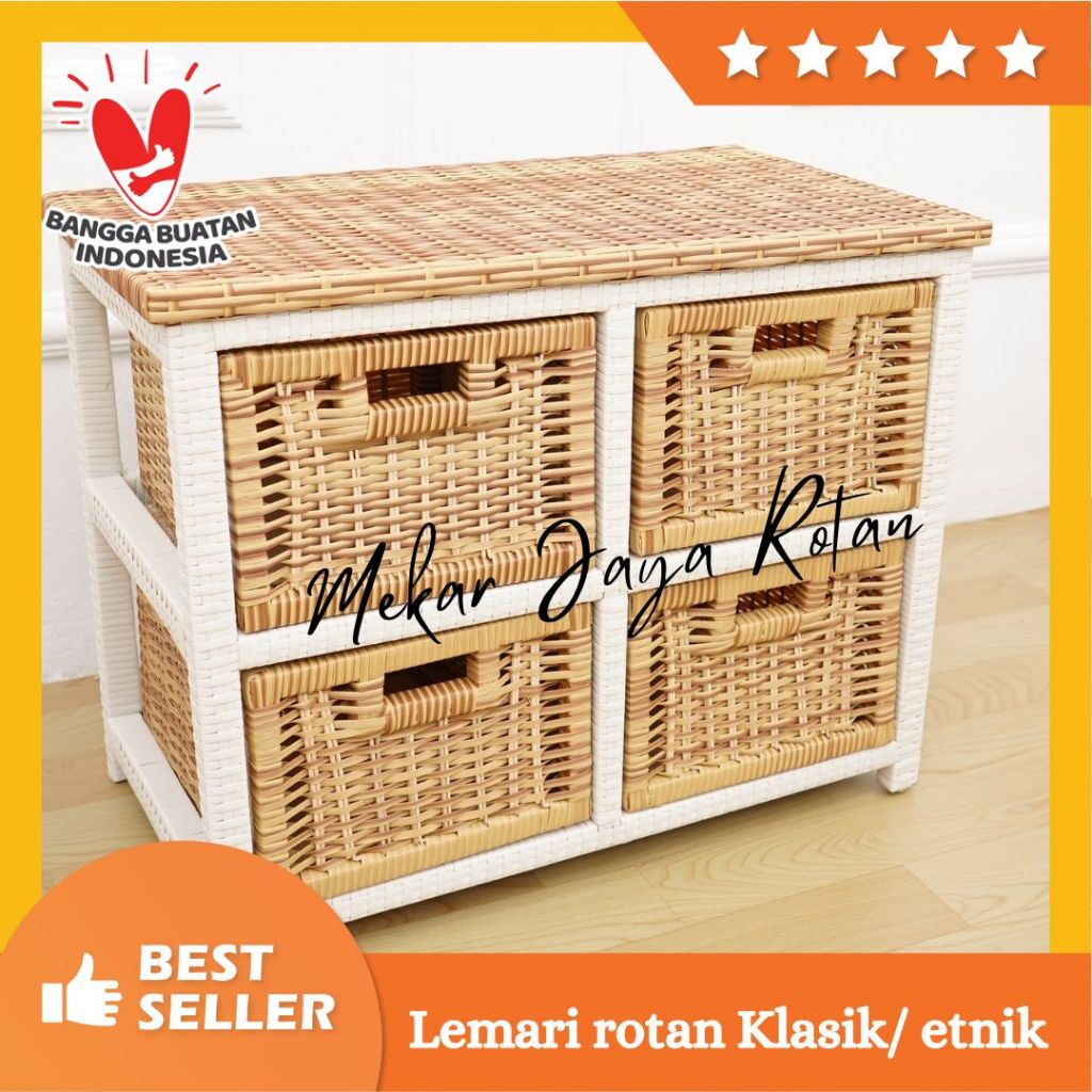 Jual Rak Lemari Anyaman rotan sintetis/ Meja TV minimalis model klasik ...
