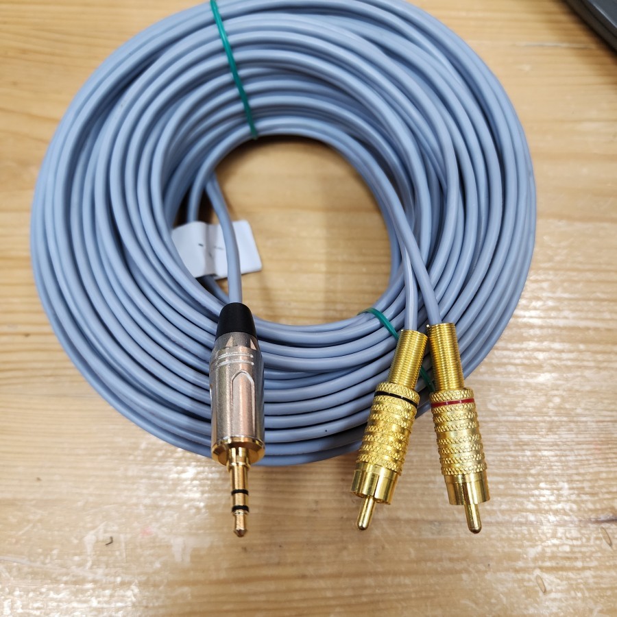 Jual Kabel audio 30m AUX 2 RCA to 3.5mm Mini Stereo | Shopee Indonesia