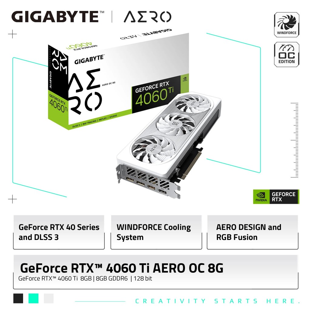 Jual Gigabyte GeForce RTX 4060 Ti AERO OC 8G | Shopee Indonesia