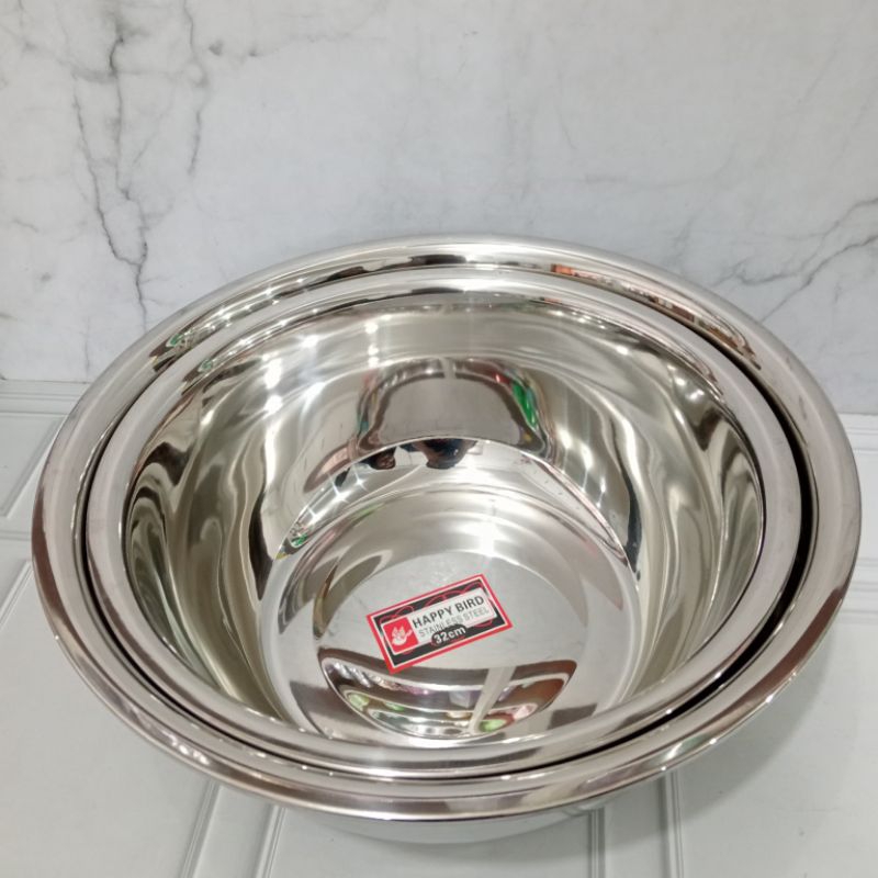 Jual BASKOM HAPPY BIRD 32/ 36 CM/ BASKOM STAINLESS STELL SERBAGUNA ...