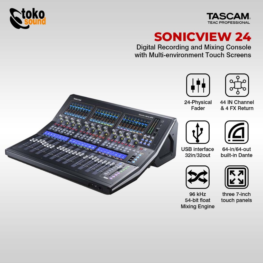 Jual Tascam Sonicview 24 - 24 Channel Digital Mixer With Dante ...