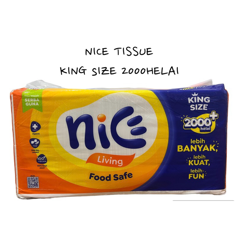 Jual TISU NICE FACIAL TISSUE KING SIZE 2000HELAI 2PLY | Shopee Indonesia
