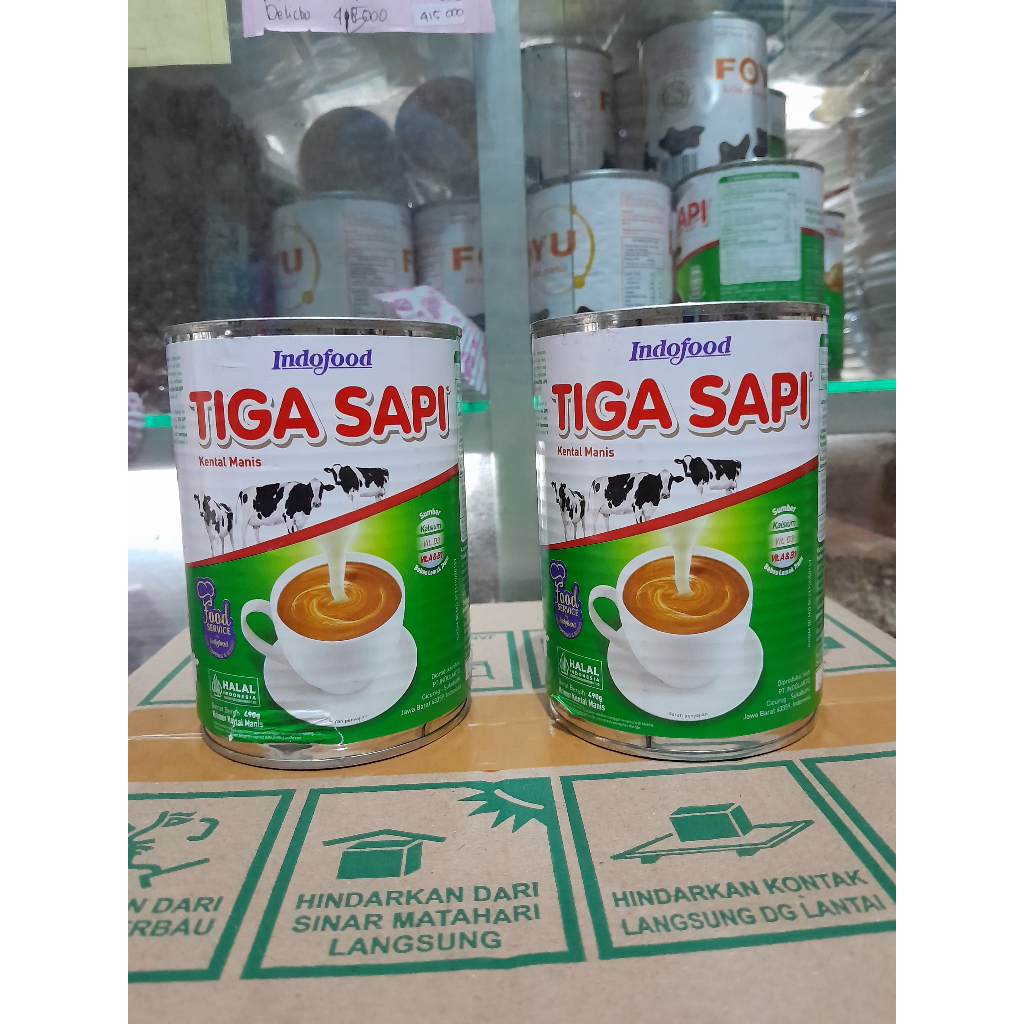 Jual Susu Kaleng / Susu Kental Manis Indofood Tiga Sapi Kemasan 490gr ...