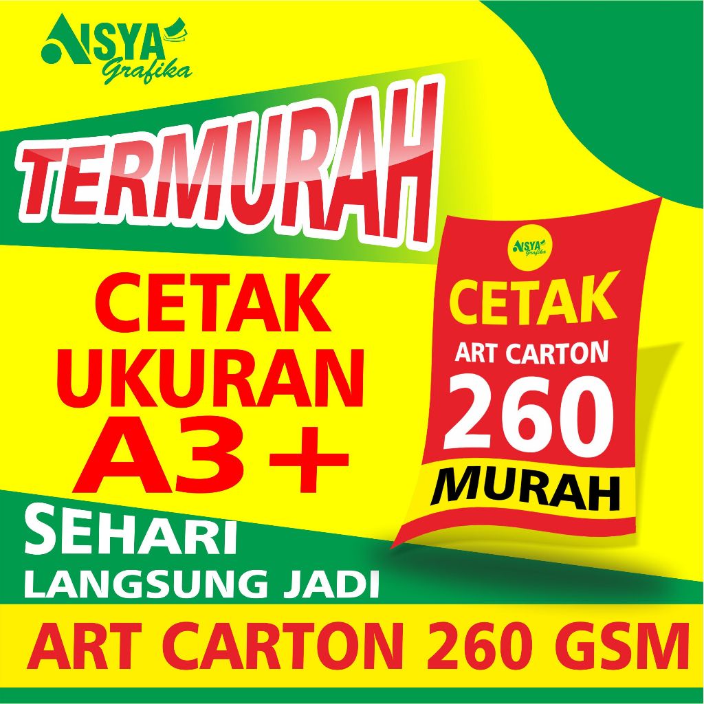 Jual CETAK A3+ ART CARTON 260 | AC 260 | art carton 260 GSM | famlet ...