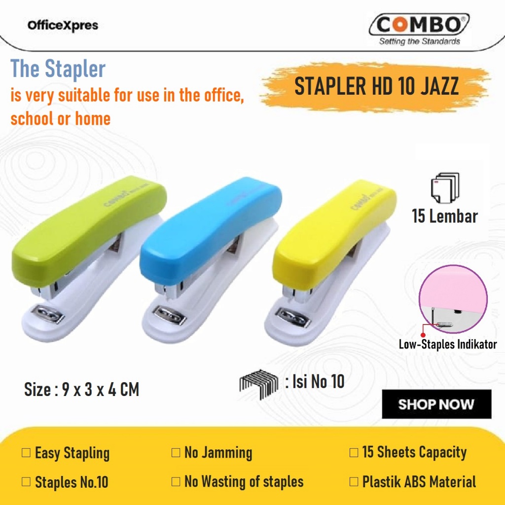 Jual Hekter / Jepretan / Stapler HD 10 Jazz Combo / Stapler No.10 ...