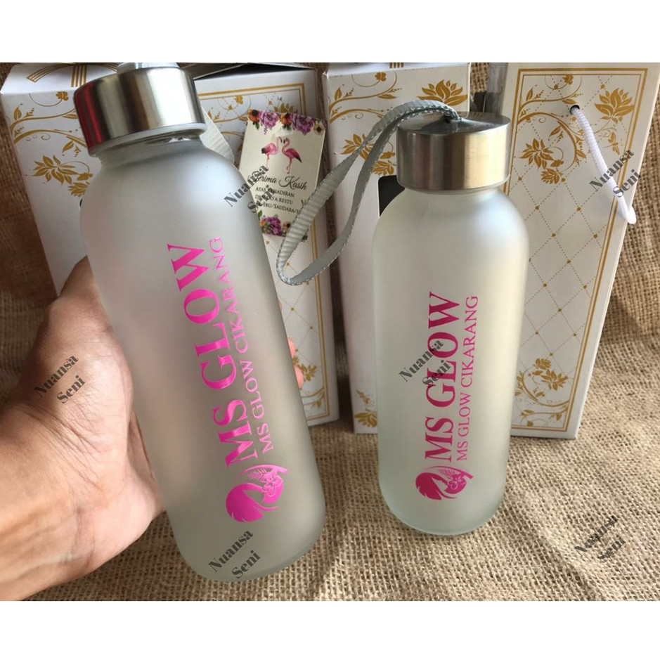 Jual Souvenir Botol Minum Kaca Doff 420ml Botol Tumbler Dove Botol ...