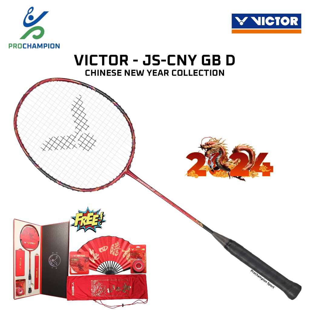 Jual Special Edition Raket Badminton Victor Jet Speed JS CNY GB Dragon ...