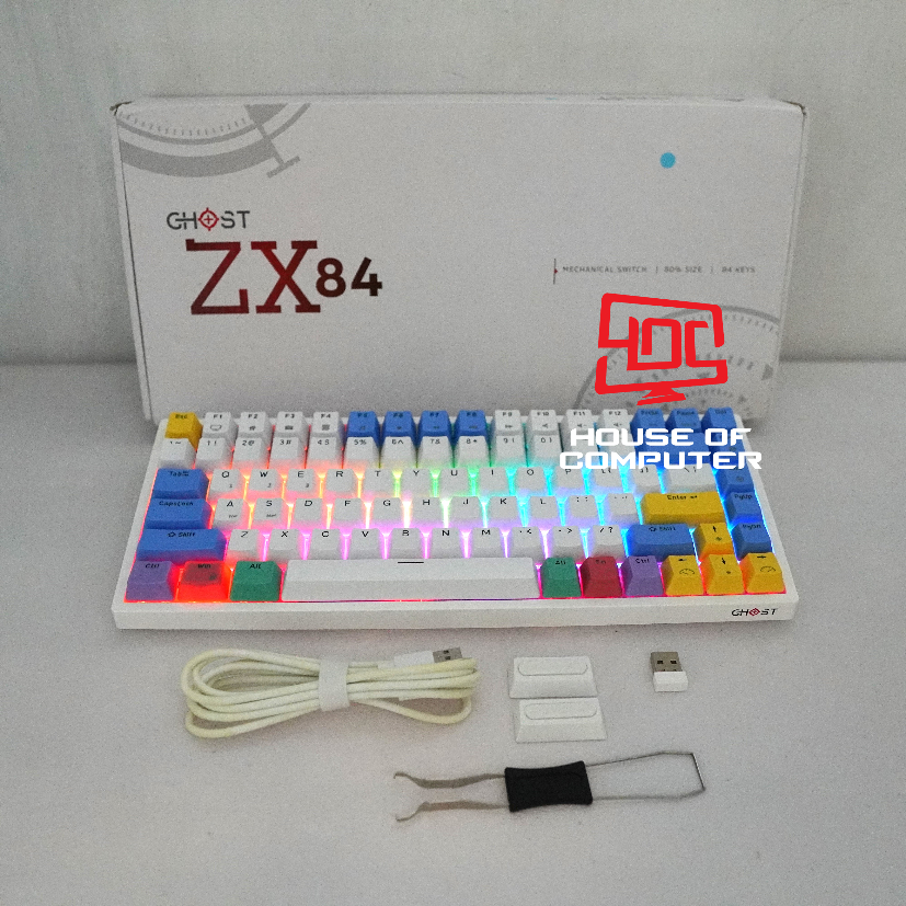 Jual KEYBOARD GAMING PARADOX GHOST ZX84 75% RGB WIRELESS BLUETOOTH 5.2 ...