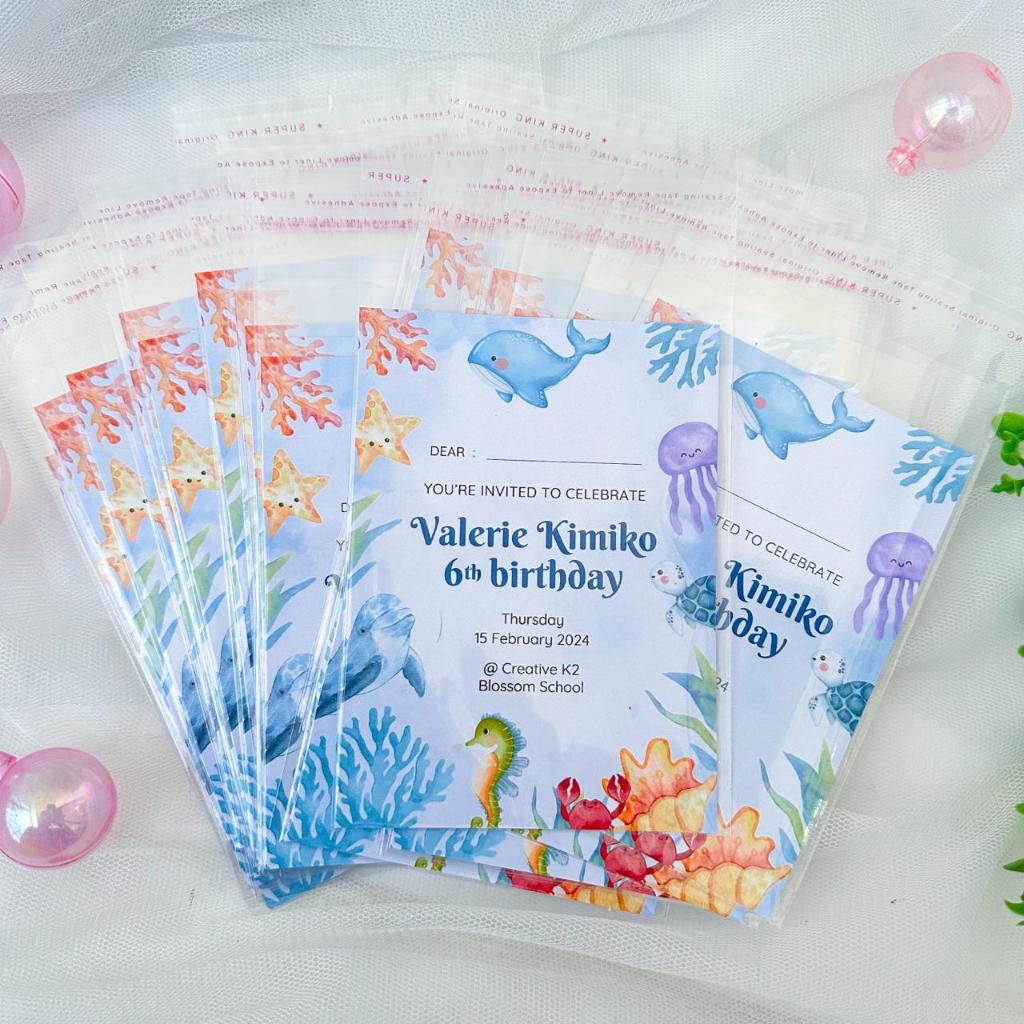 Jual Sea Animals World Hiasan Laut - Kartu Undangan Ulang Tahun ...