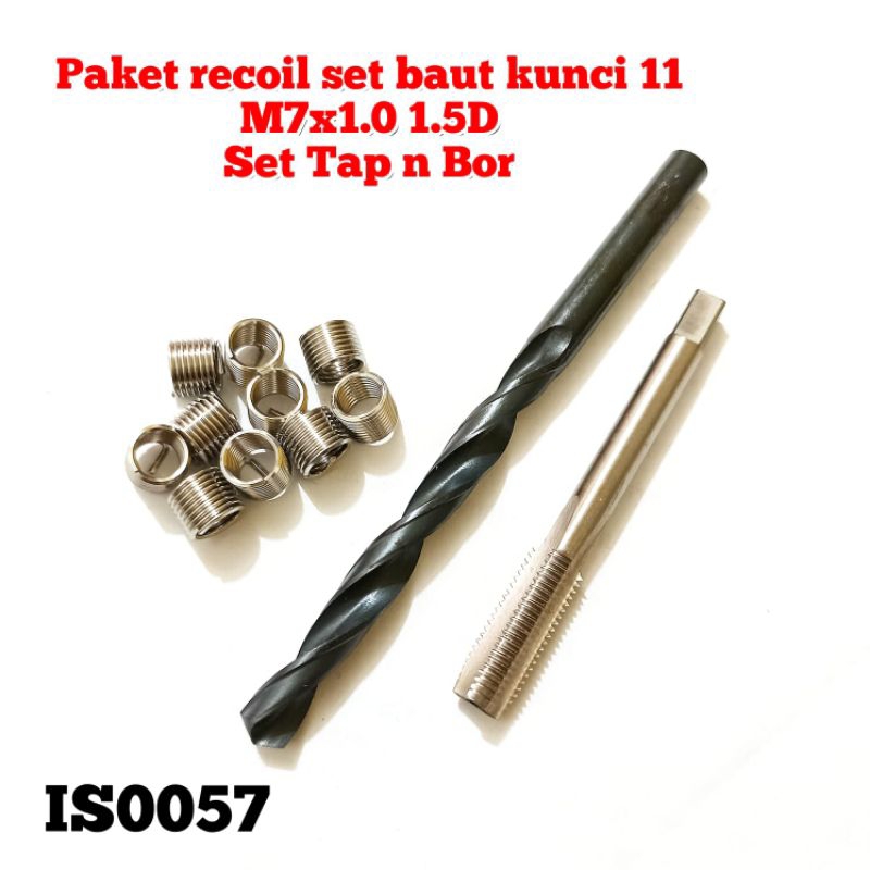 Jual recoil set recoil m7x1.0 recoil baut kunci 11 set komplit tap dan bor | Shopee Indonesia