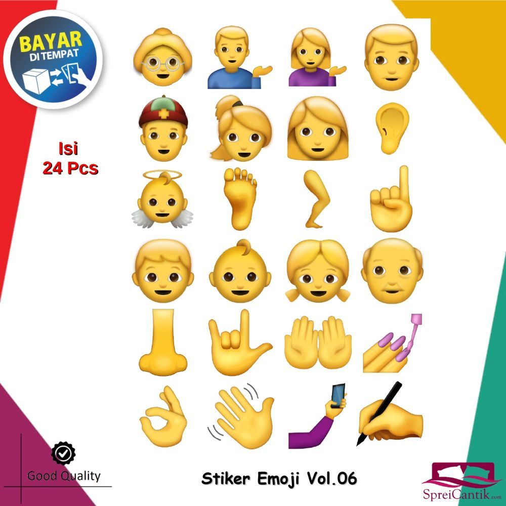 Jual Stiker Sticker Emoji Emoticon Whatsapp WA - Motor Mobil Helm ...