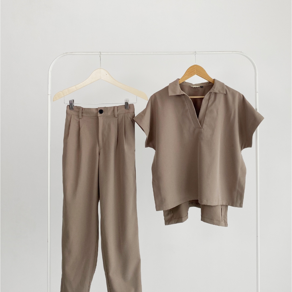 Jual Yeppuoutfit-Eunjae One Set Unik|One Set Vest Oversize dan Celana ...