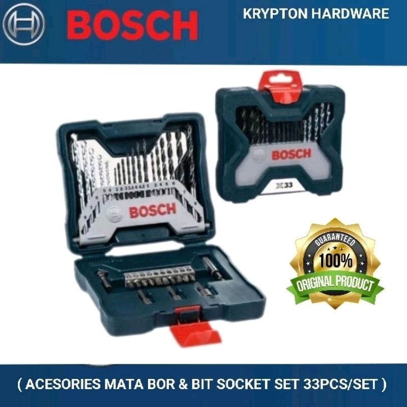Jual BOSCH mata bor & screwdriver bit 33pcs/set ( terjamin original ...