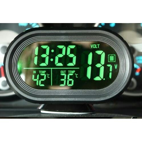 Jual Jam Digital Mobil dual colour led backlight. ampere meter volt ...