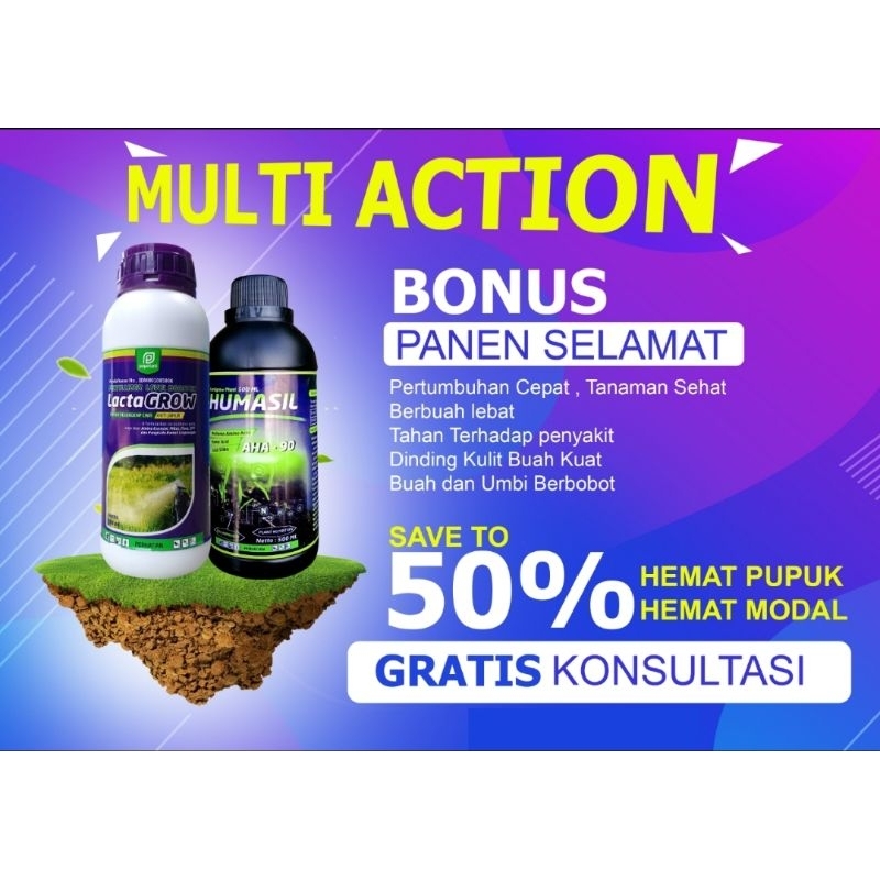 Jual Nutrisi tanaman POWER TINGGI Lactagrow dan Humasil 500ml | Shopee ...