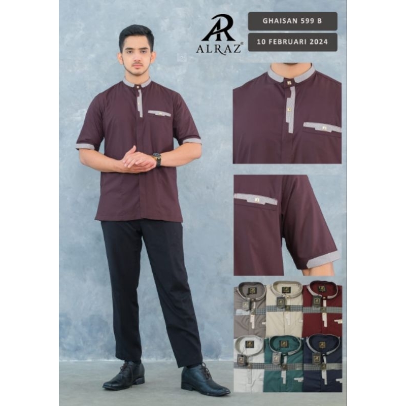 Jual ALRAZ NEW 2024 : GHAISAN 599B Lengan Pendek 100% Original | Shopee ...