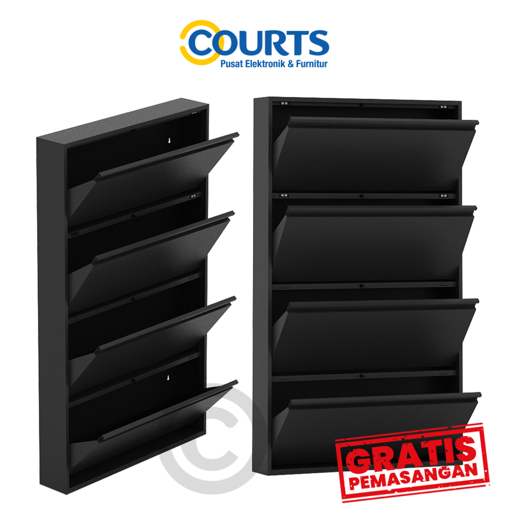 Jual PIRA HOME RAK SEPATU- SHOE RACK METAL BLACK- GION MSR80 N | Shopee ...