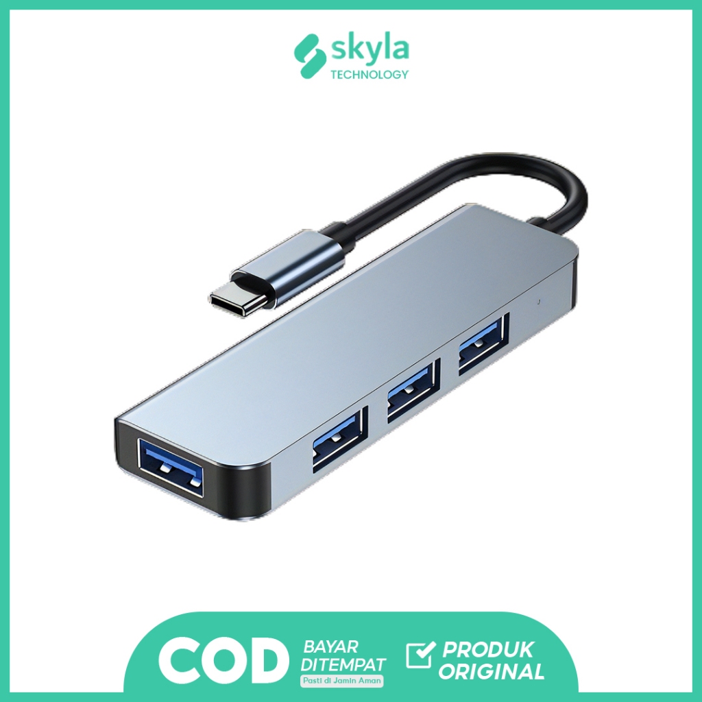 Jual USB HUB Type-C USB 3.0 4 Port Superspeed 5 Gbps T-3606 | Shopee ...