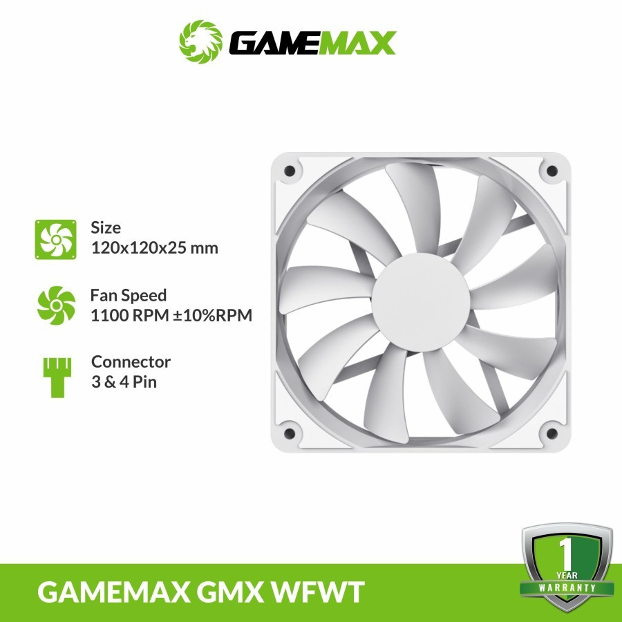 Jual GameMax GMX-WFWT Cooling Fan / Fan Case 12CM Gamemax | Shopee ...