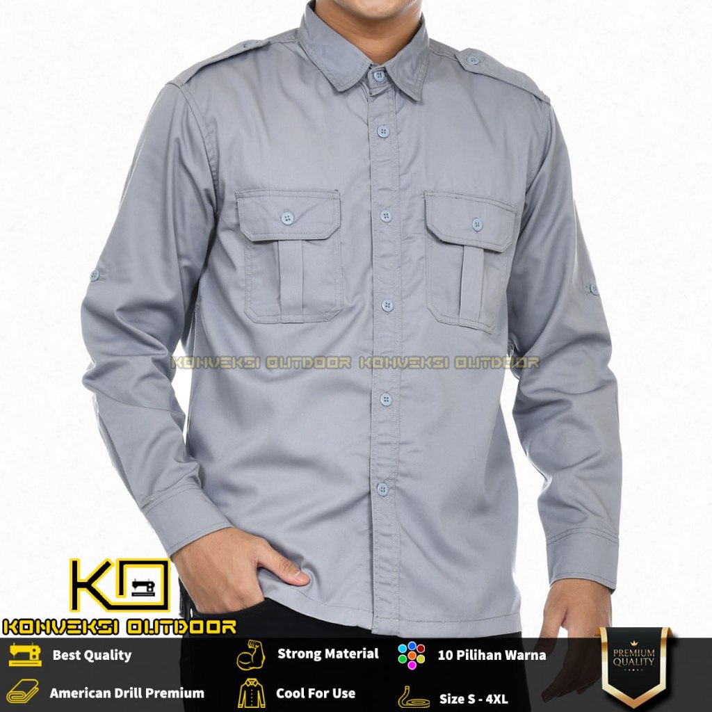 Jual BAJU KEMEJA PDH PDL PRIA WANITA LAPANGAN LENGAN PANJANG - Seragam Kerja Tactical Kantor ...