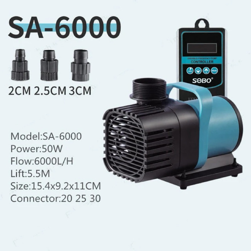 Jual SOBO SA-6000 pompa kolam/aquarium dengan CONTROLLER DAN SENSOR MATI OTOMATIS | Shopee Indonesia