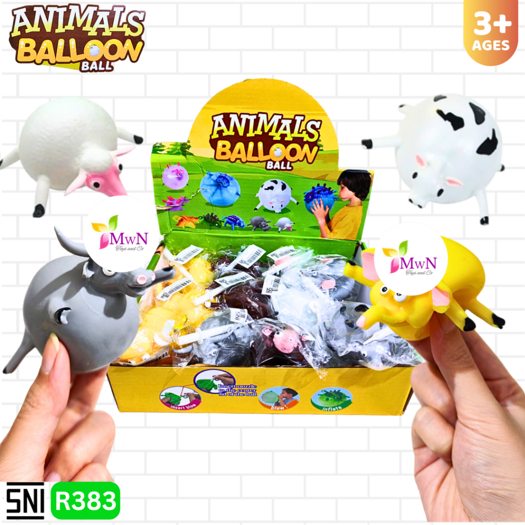 Jual MWN Mainan Animal Balon Tiup Binatang Karet Ternak/Farm R383 ...