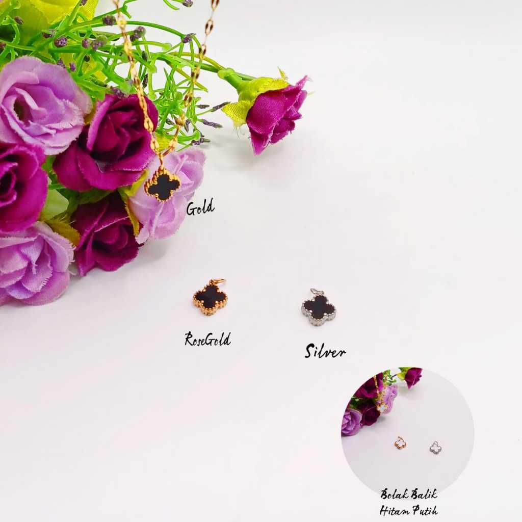 Jual Liontin bunga titanium grigi uk 8mm fashion wanita anti karat anti ...