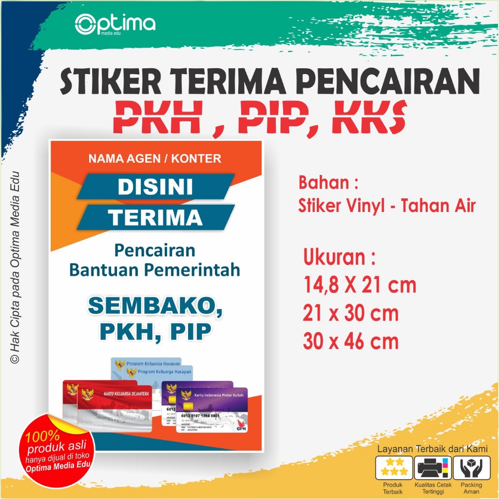 Jual Stiker Terima Pencairan PKH dan lainnya | Shopee Indonesia