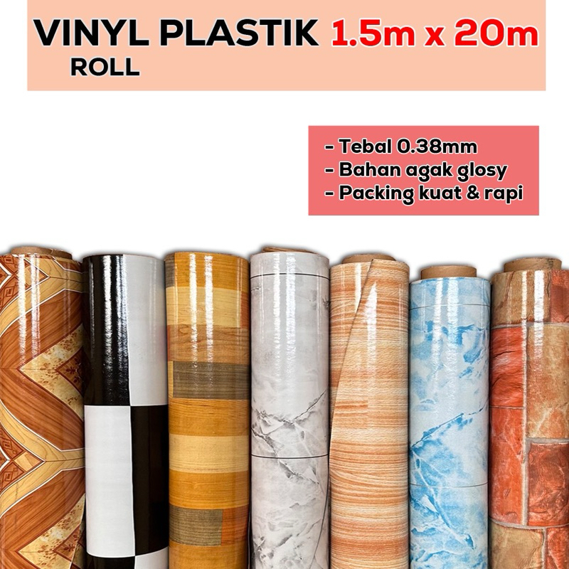 Jual (NEW) Karpet Lantai Plastik Vinyl 150cm x 20m Perlak Alas Taplak ...