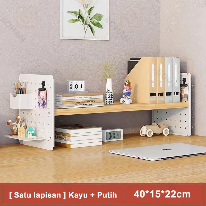 Jual Bohan Rak Buku Rak Meja Stationery Rak Organizer Multi-Lapis Rak ...