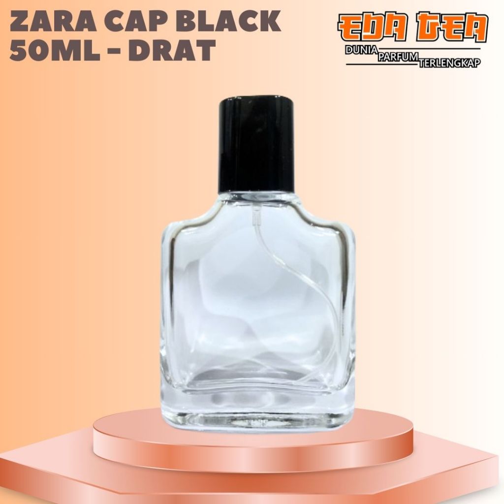 Jual 50ML ZARA CAP BLACK BOTOL PARFUM DRAT PERLUSIN | Shopee Indonesia